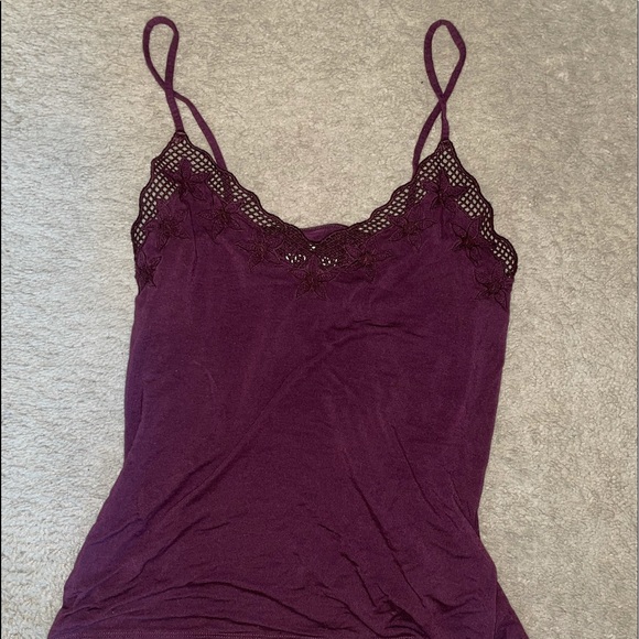 American Eagle Outfitters | Tops | Plum Embroidered Camisole | Poshmark
